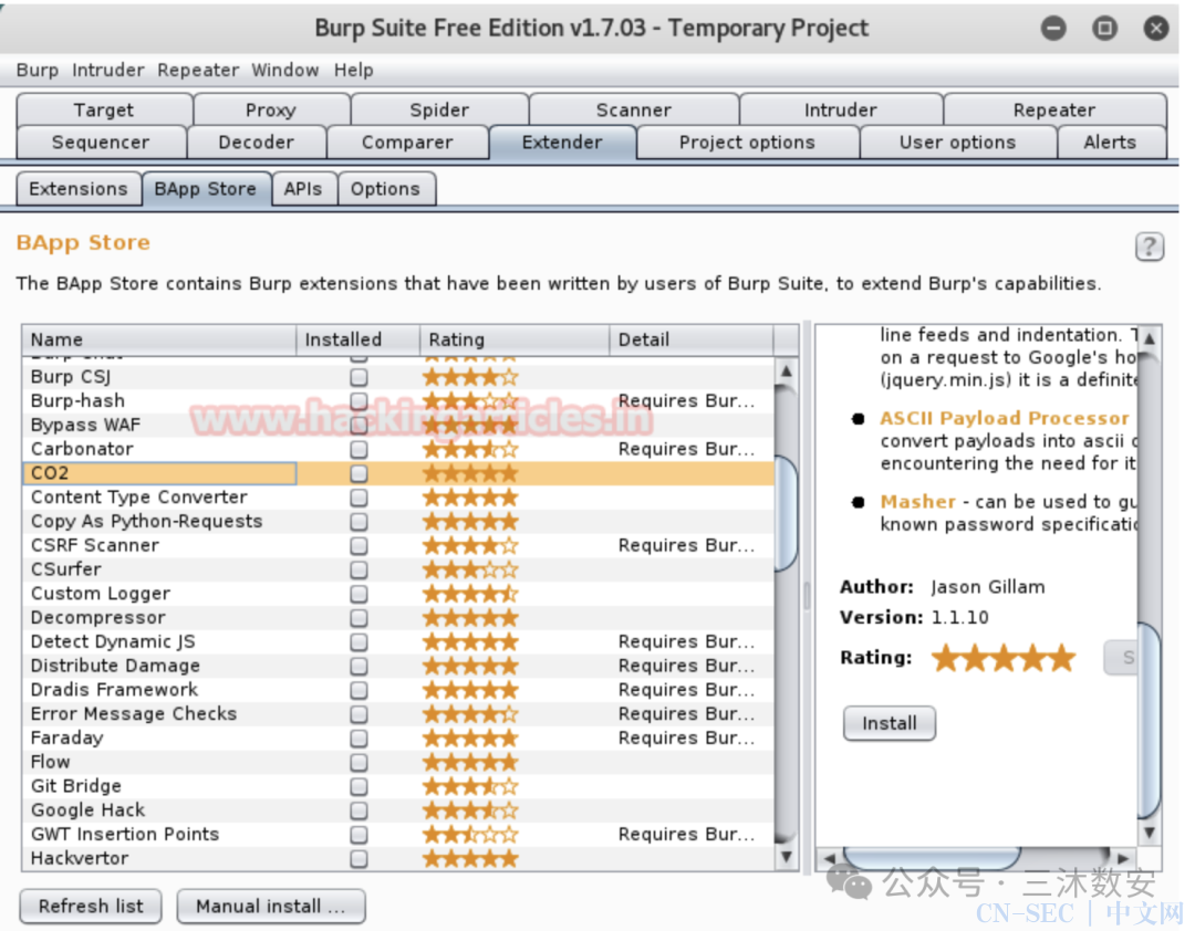 使用 Sqlmap 和 Burp Suite(burp Co2 插件)进行 Sql 注入攻击 Cn Sec 中文网